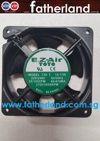 T30(T)-A240 120X120X38MM 220/240VAC (2-PIN) TYPE ( Ball Bearing ) - www.fatherland.com.sg
