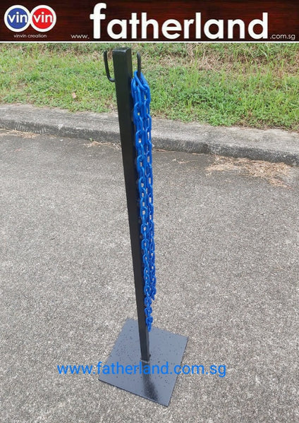 Queue Pole Stand Outdoor with red chain ( vinvin creation series ) - www.fatherland.com.sg