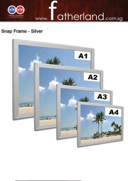 ALUMINIUM SNAP FRAME A2 ( SILVER ) - www.fatherland.com.sg