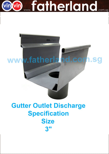 Gutter Outlet Discharge Size 3" - www.fatherland.com.sg
