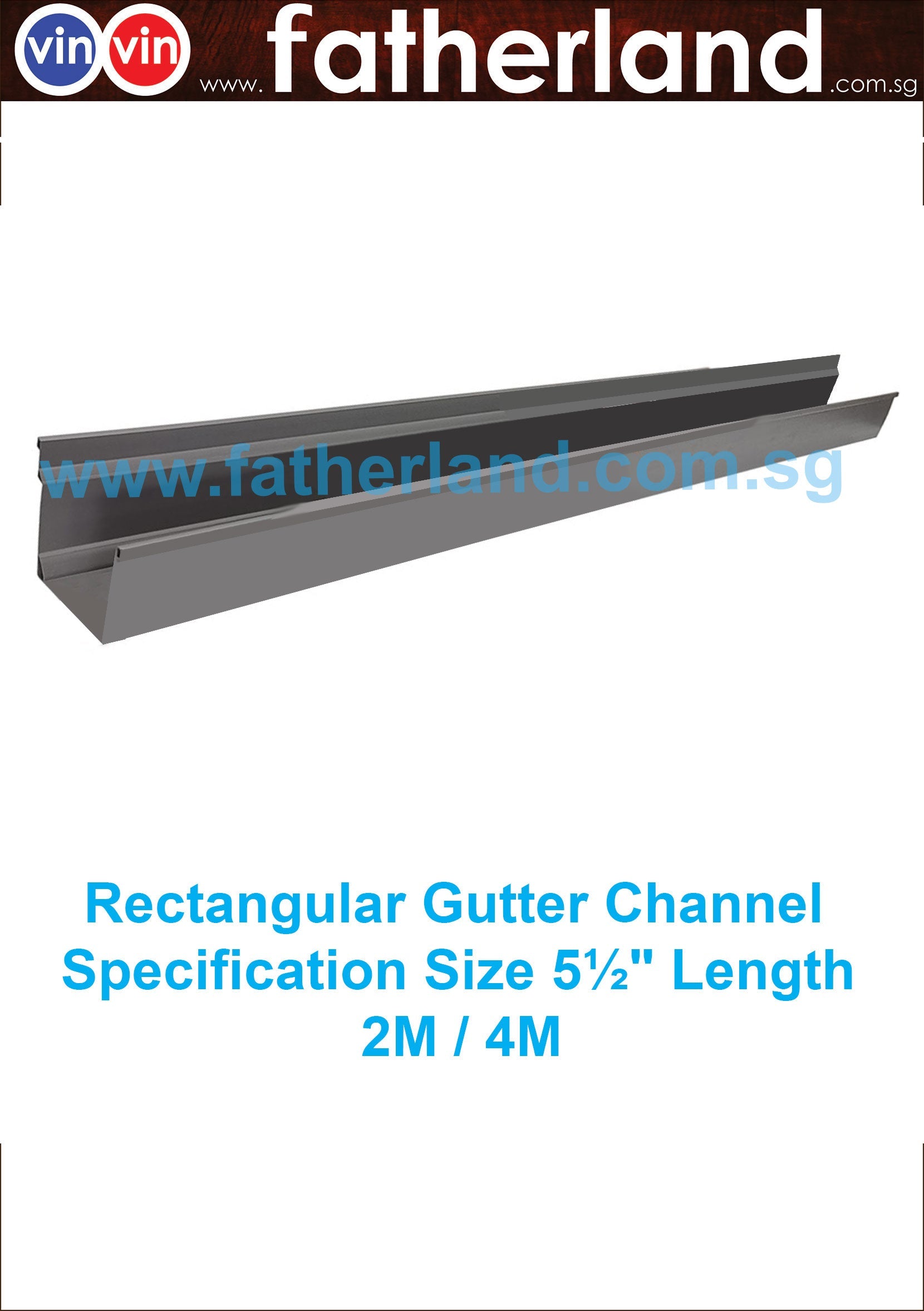 Rectangular Gutter Channel Specification Size 5½" Length 4M - www ...