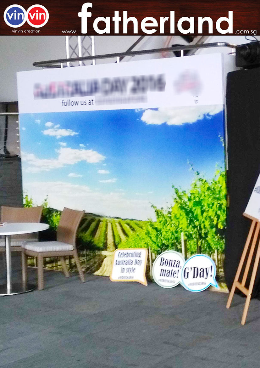 Photo Booth Backdrop 2.4 x 2.4 meter (White Background ) - www ...