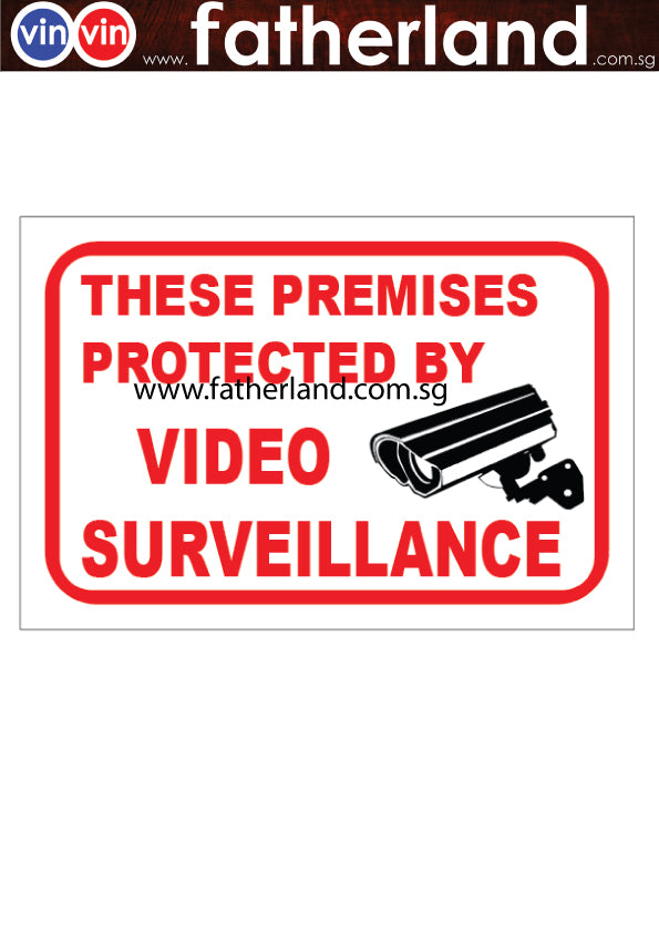 These Premise protected by video surveillance CCTV Signage - www ...