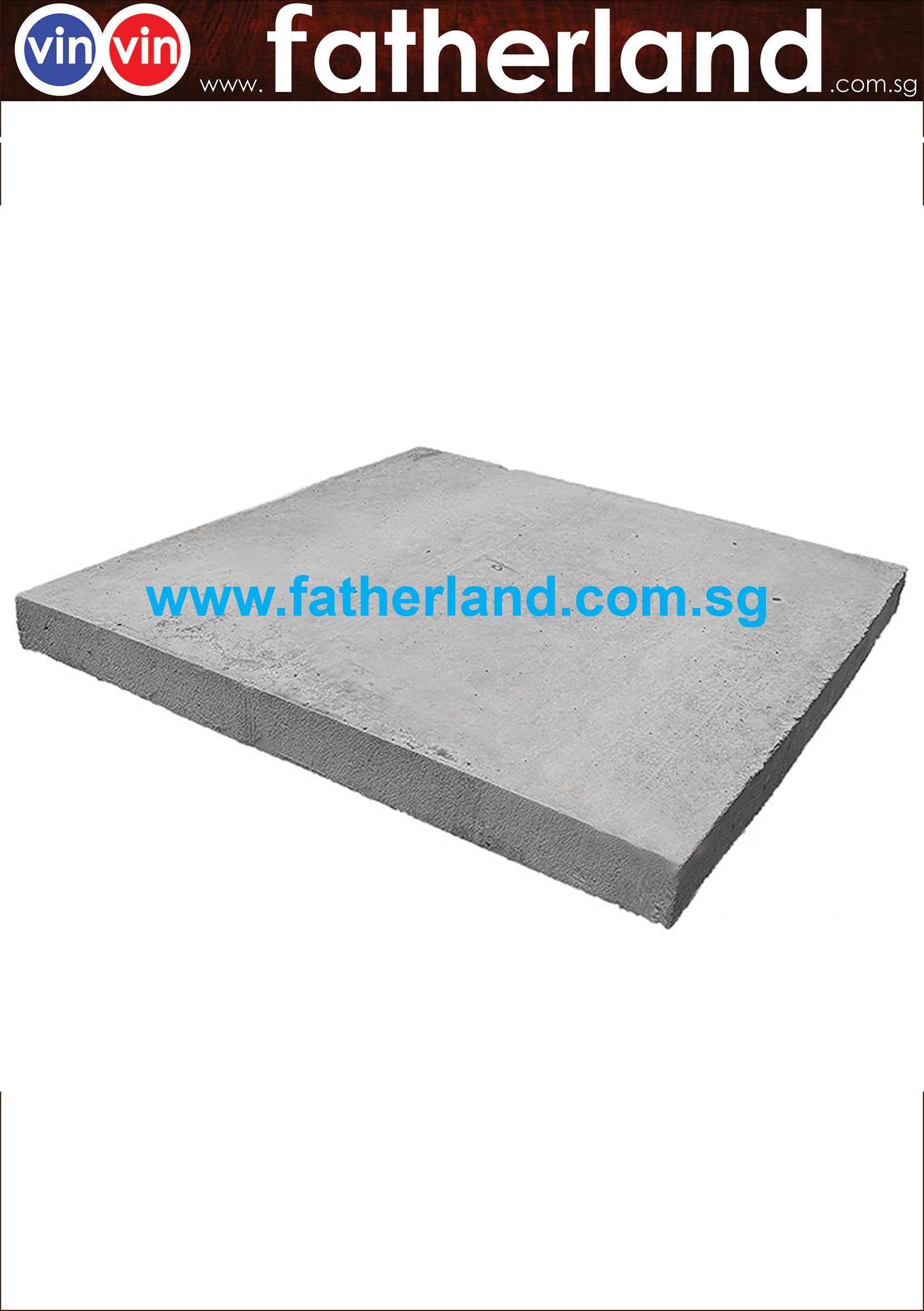 CONCRETE SLAB 600x600x50mm - www.fatherland.com.sg