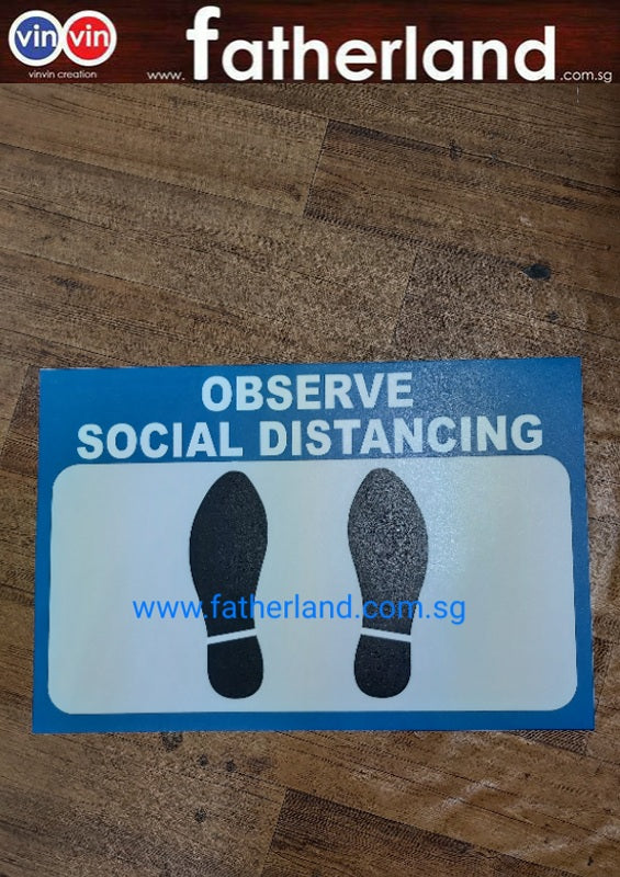 SOCIAL DISTANCING FLOOR MARKER STICKER ( BLUE DESIGN ) - www.fatherland ...