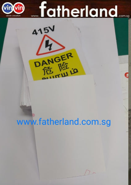 High Voltage 415V DANGER 4 LANGUAGE SIZE PORTRAIT STICKER - www ...