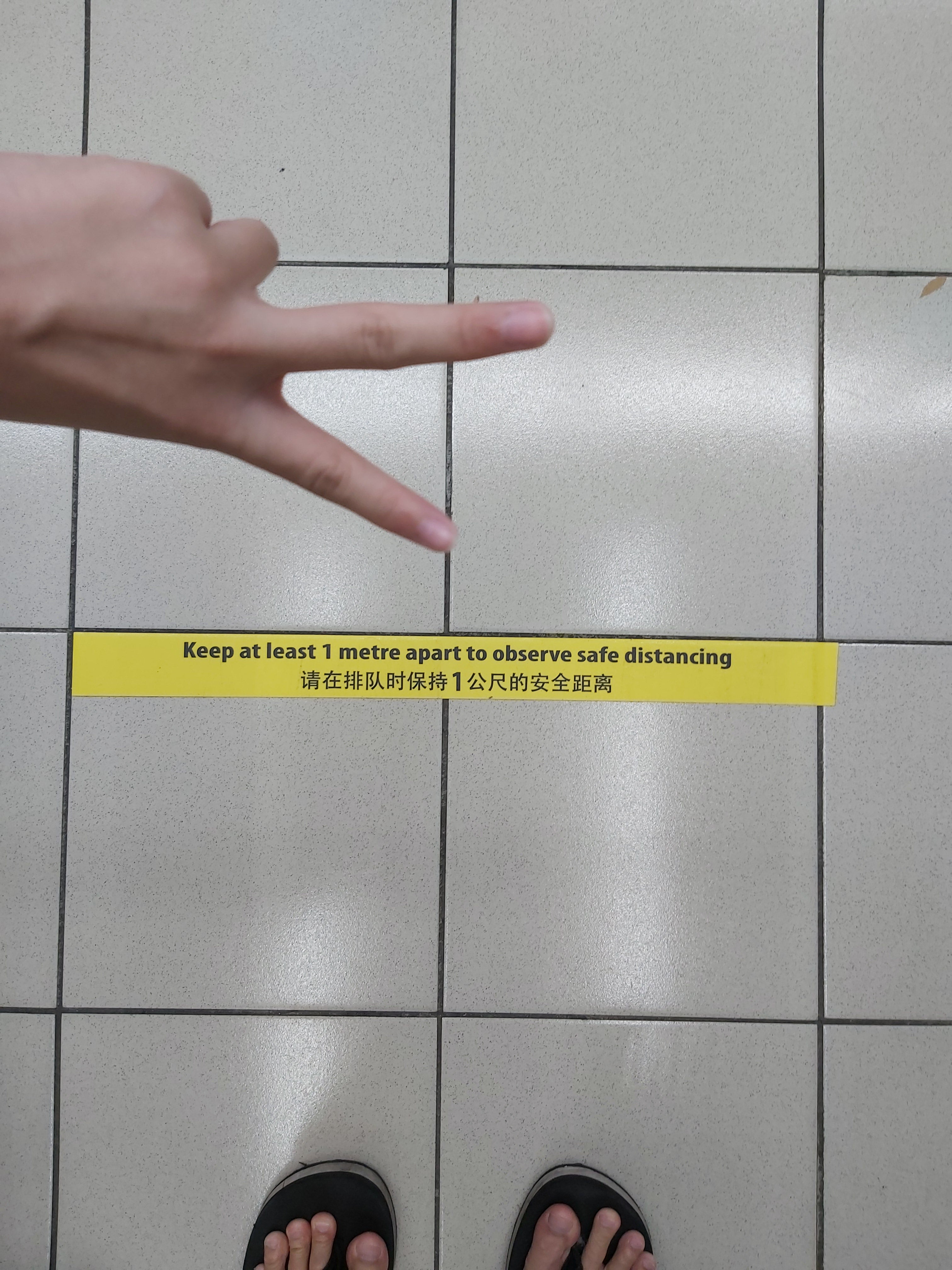 keep at least 1 meter apart to observe safe distancing label sticker ...
