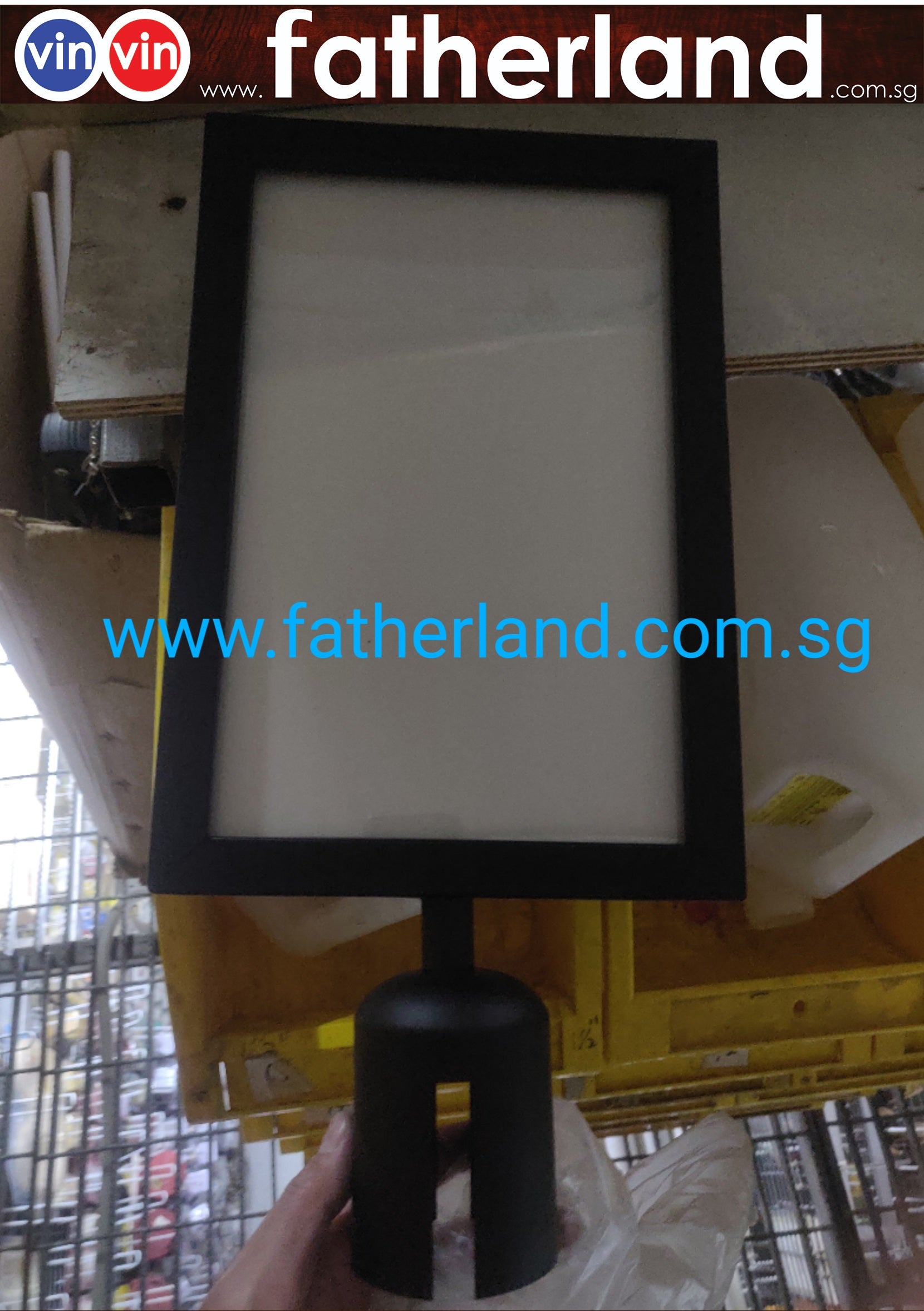 Queue Pole A4 Portrait Black Frame ( Matt Black Export series ) - www ...