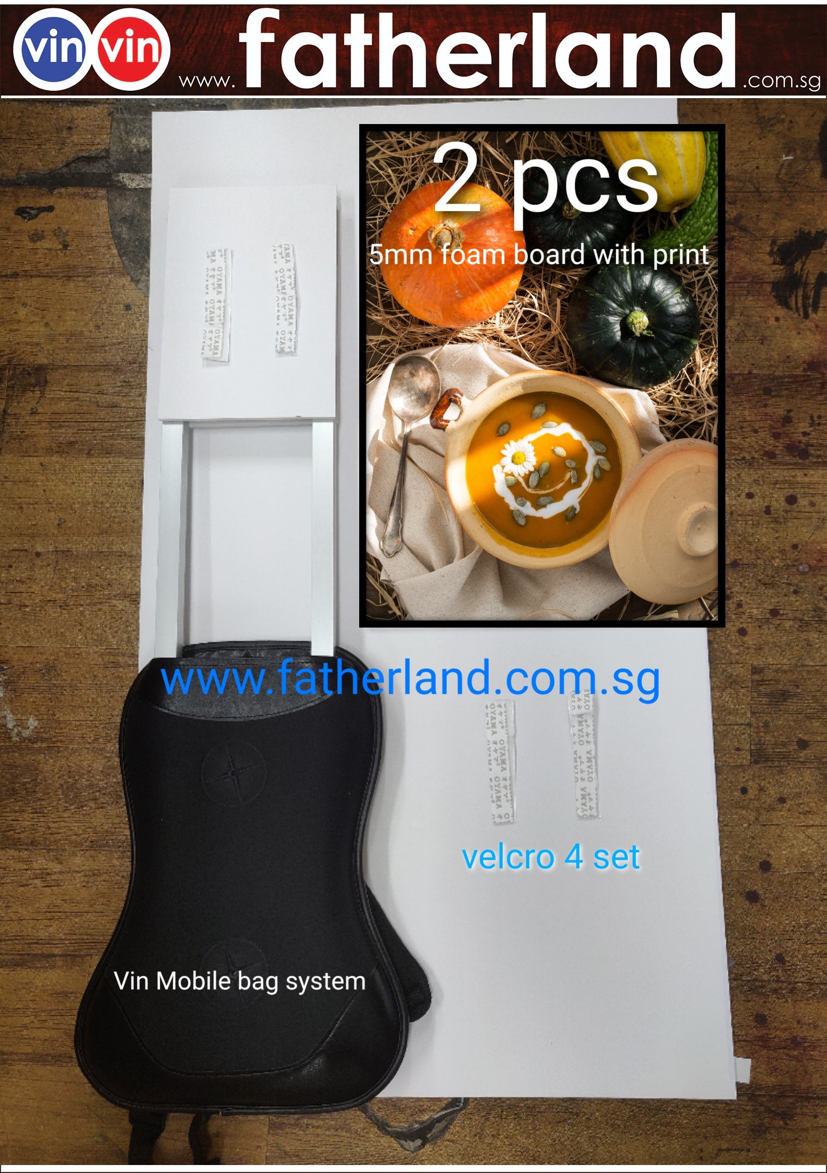 Man Pack Mobile Sign - A2 Size (Included) - www.fatherland.com.sg