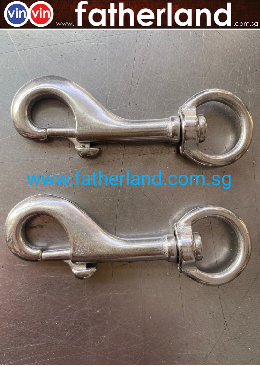 STAINLESS STEEL SWIVEL BOLT SNAP HOOK - www.fatherland.com.sg