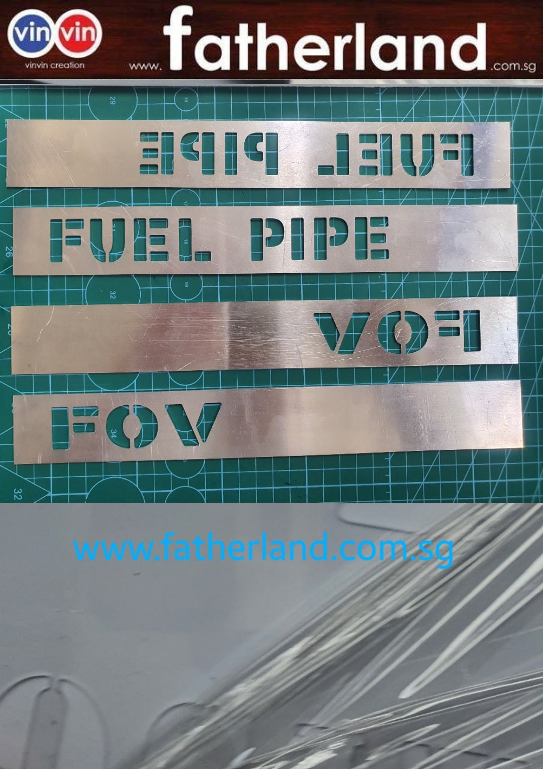 Aluminium Stencil FUEL PIPE - www.fatherland.com.sg