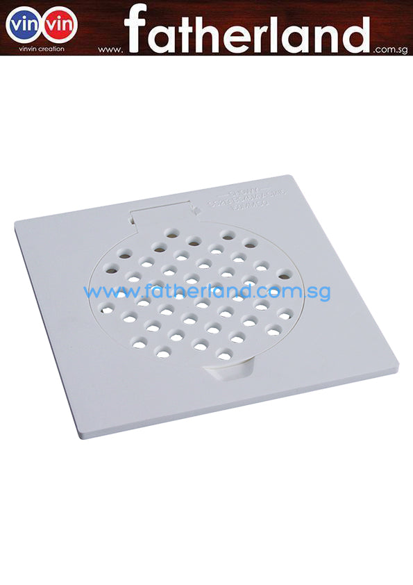 SHOWY UPVC SQUARE GRATING 6" X 6" - 2385 - www.fatherland.com.sg