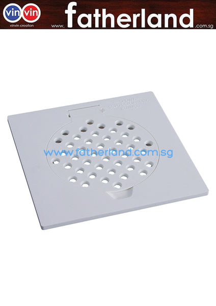SHOWY UPVC SQUARE GRATING 6" X 6" - 2385 - www.fatherland.com.sg
