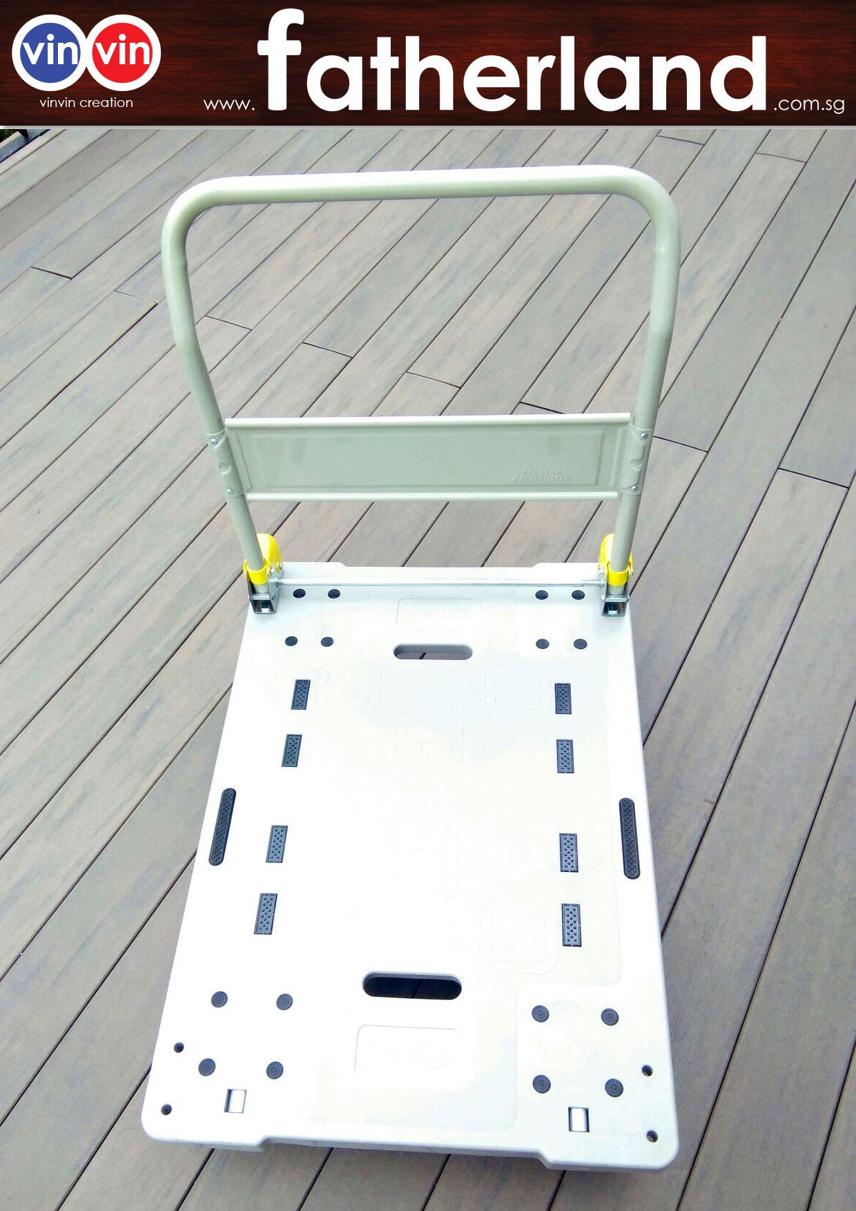 PRESTAR PLASTIC TROLLEY 895X595MM 300KG PF301B - www.fatherland.com.sg
