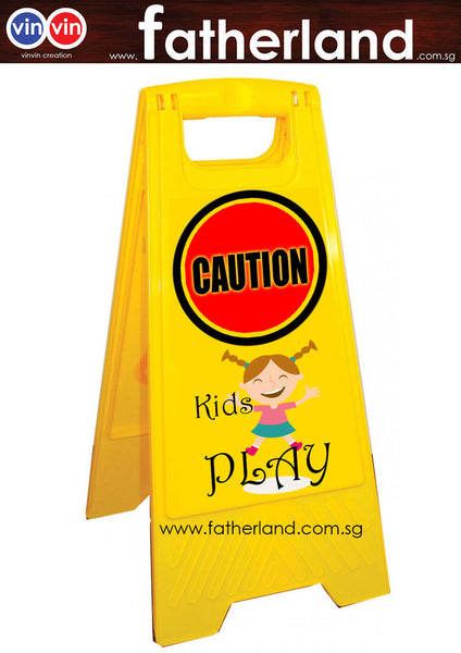 Cartoon Caution A-Stand with for Kids Play - www.fatherland.com.sg