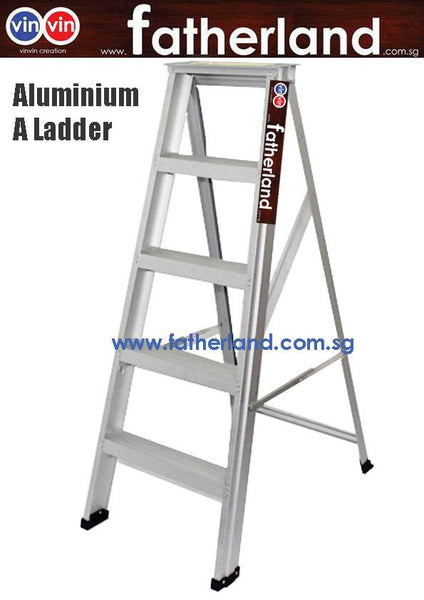 Aluminium A Ladder Medium Duty 120kg - www.fatherland.com.sg