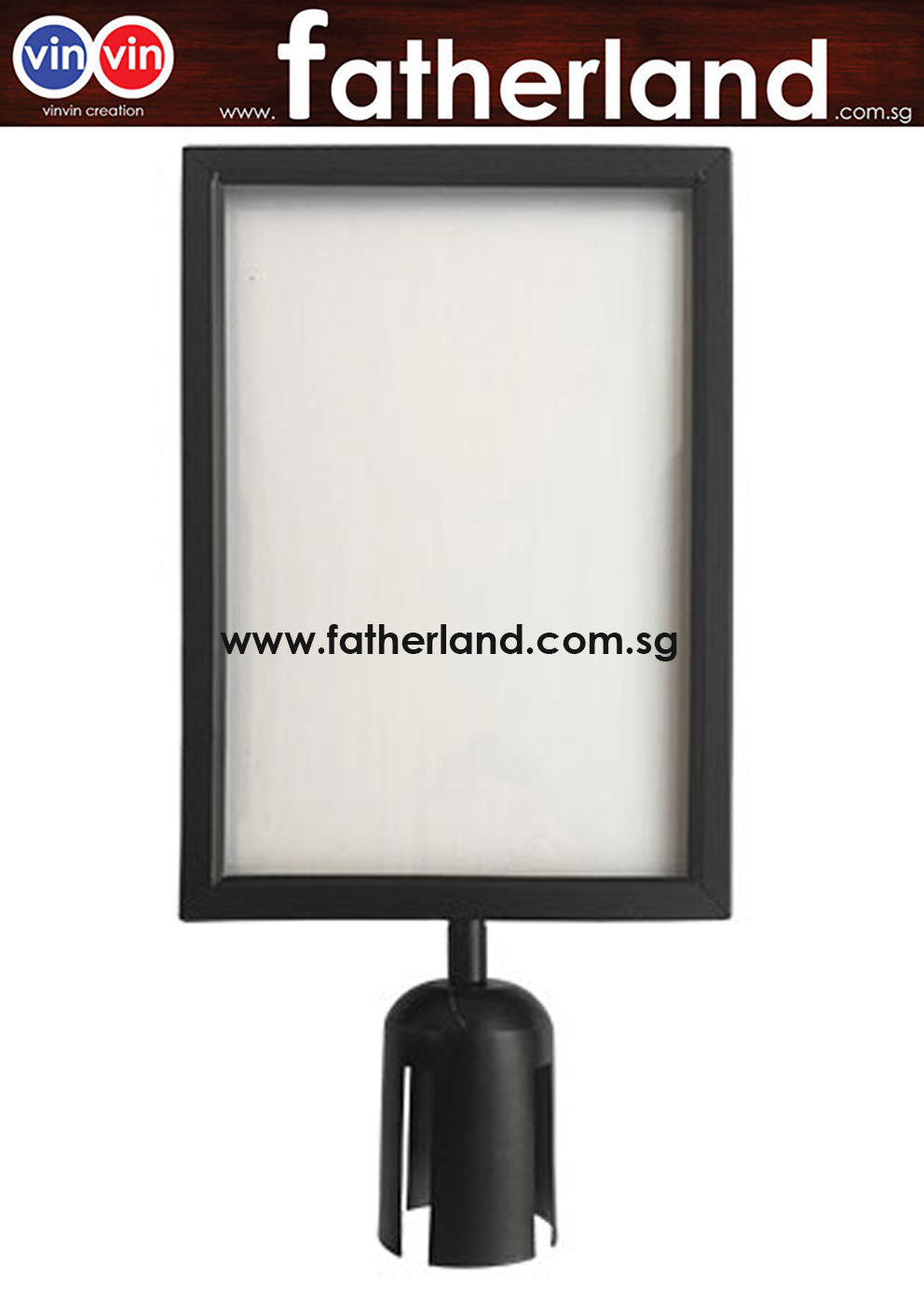 Queue Pole A4 Portrait Black Frame ( Matt Black Export series ) - www ...