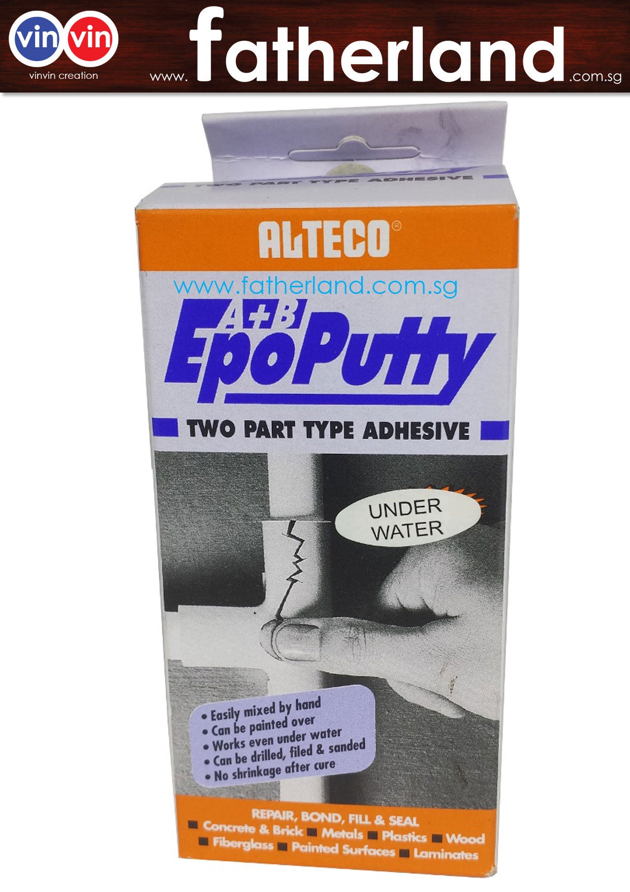 ALTECO A+B EPO PUTTY-2 ADHESIVE 500GM - www.fatherland.com.sg