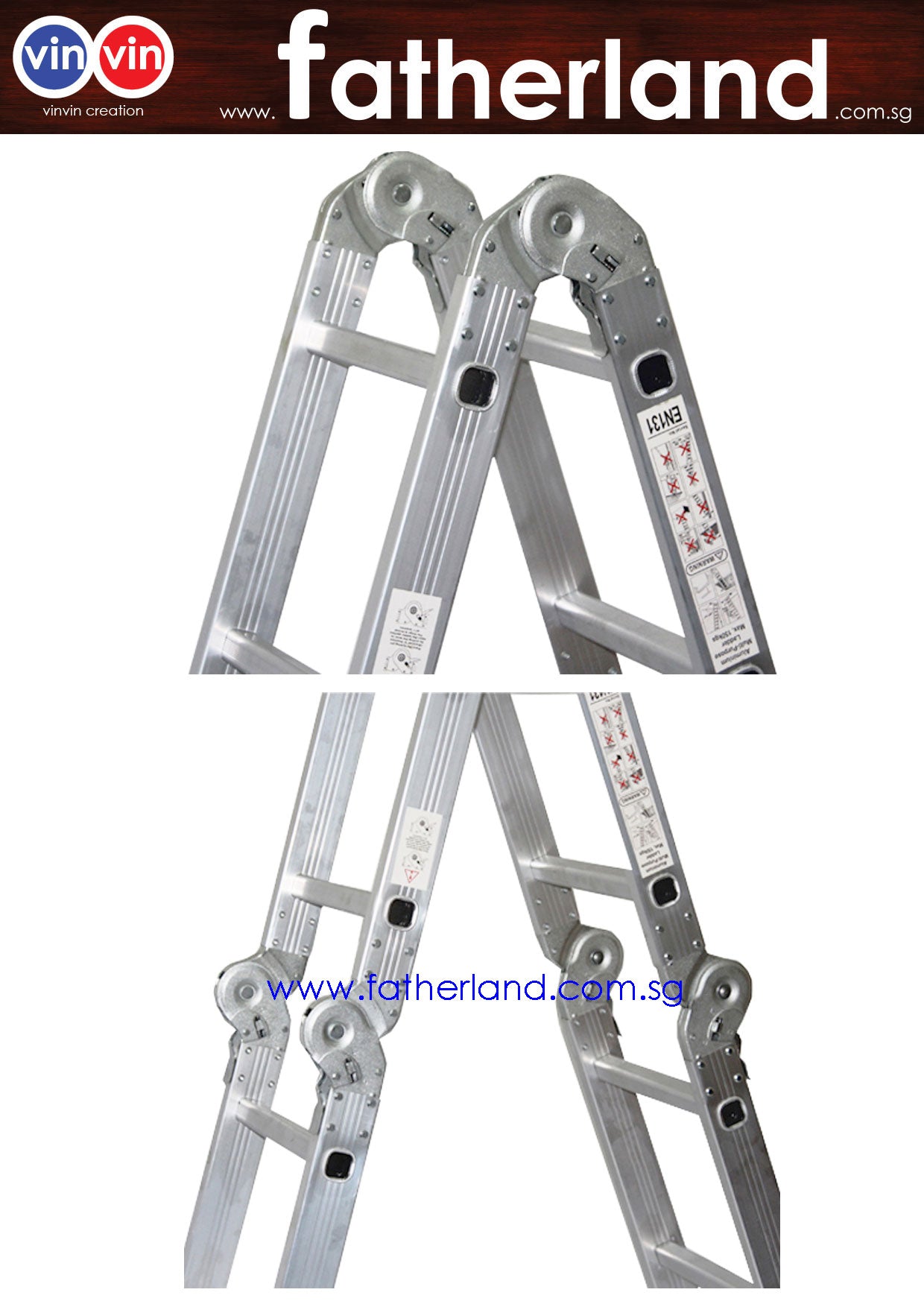 ADJUSTABLE MULTI-PURPOSE LADDER - www.fatherland.com.sg