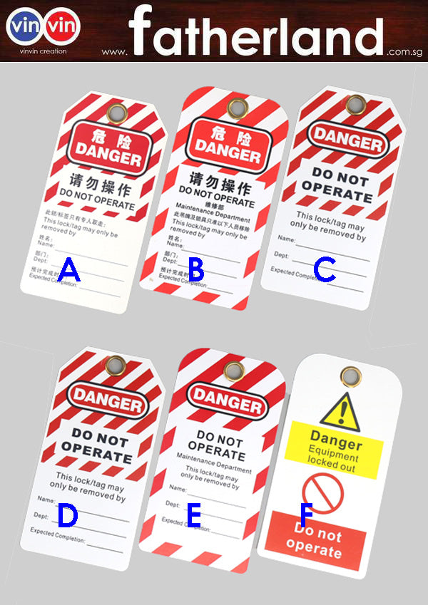 DANGER Do Not Operate Energy Source Lockout Tagout Tags ( DESIGN 3 ...