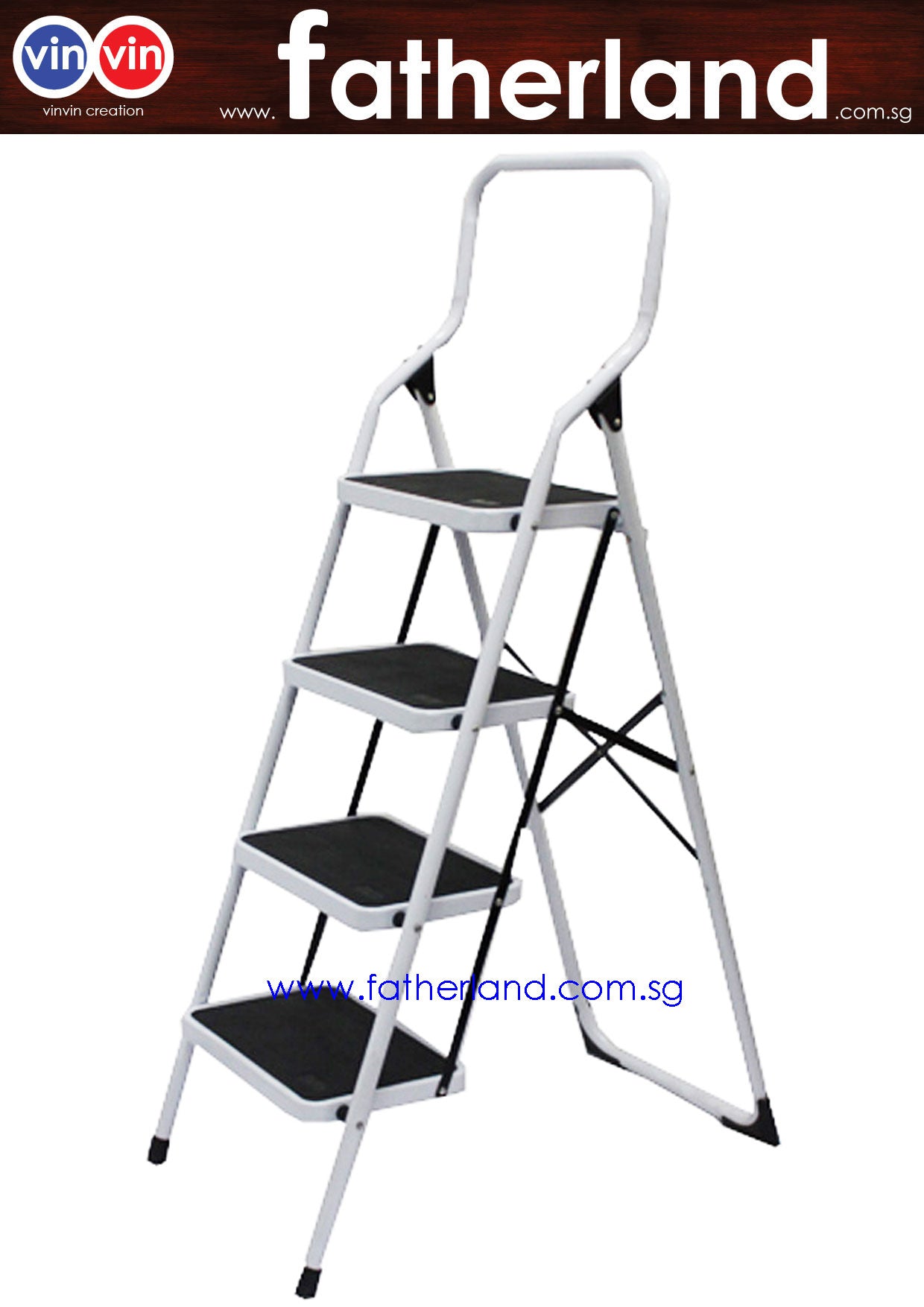 OFFICE AND HOUSEHOLD STEEL LADDER WITH HANDLE 4 STEPS - www.fatherland ...