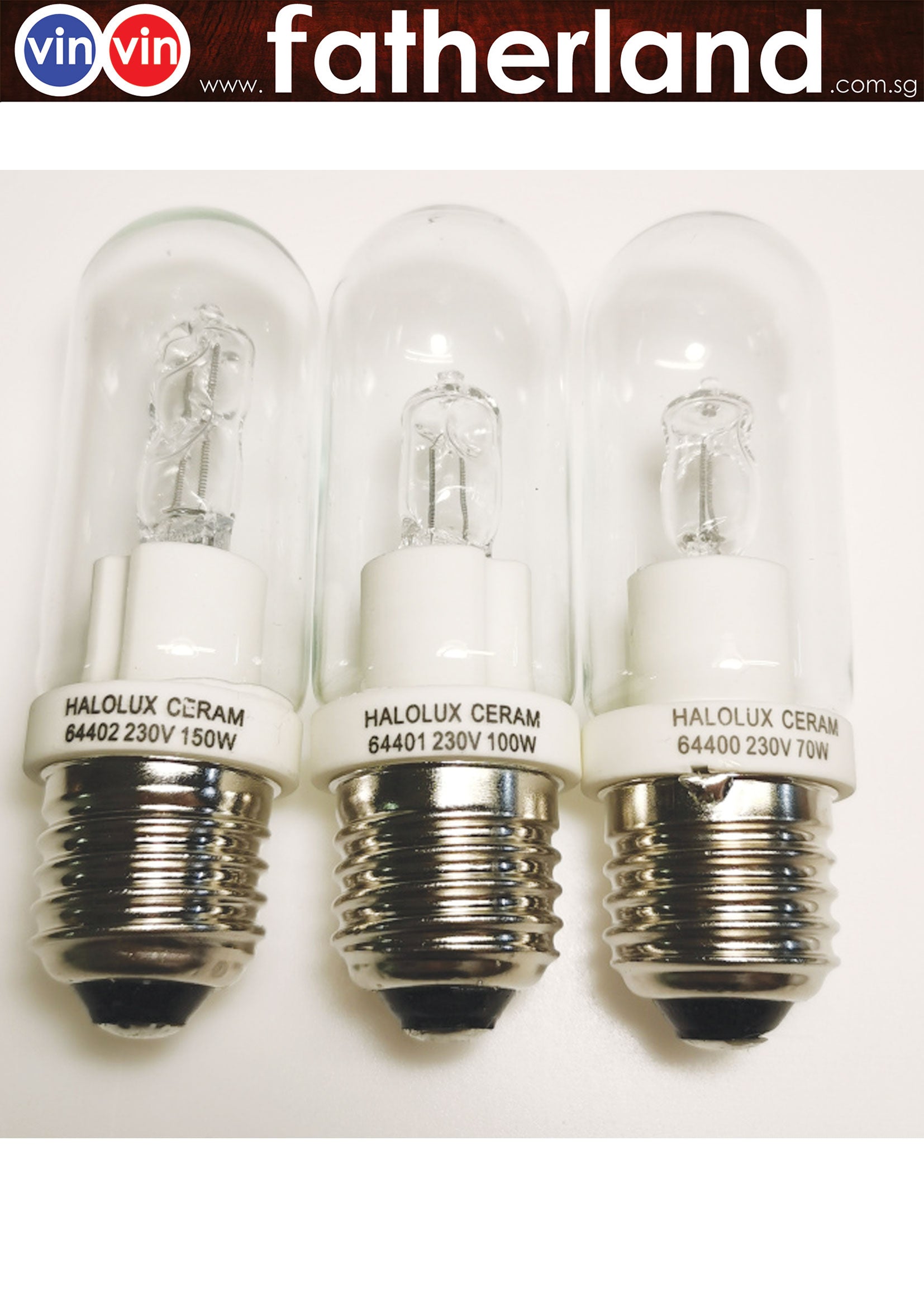 Halolux Ceram ECO 220V 100W 64401 E27 - www.fatherland.com.sg