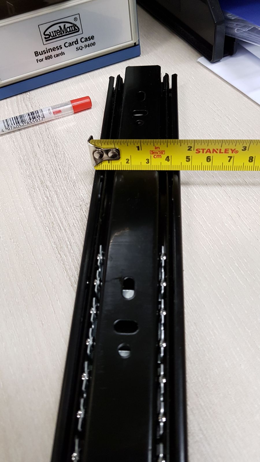 DRAWER SLIDING TRACK BLACK 400mm - www.fatherland.com.sg