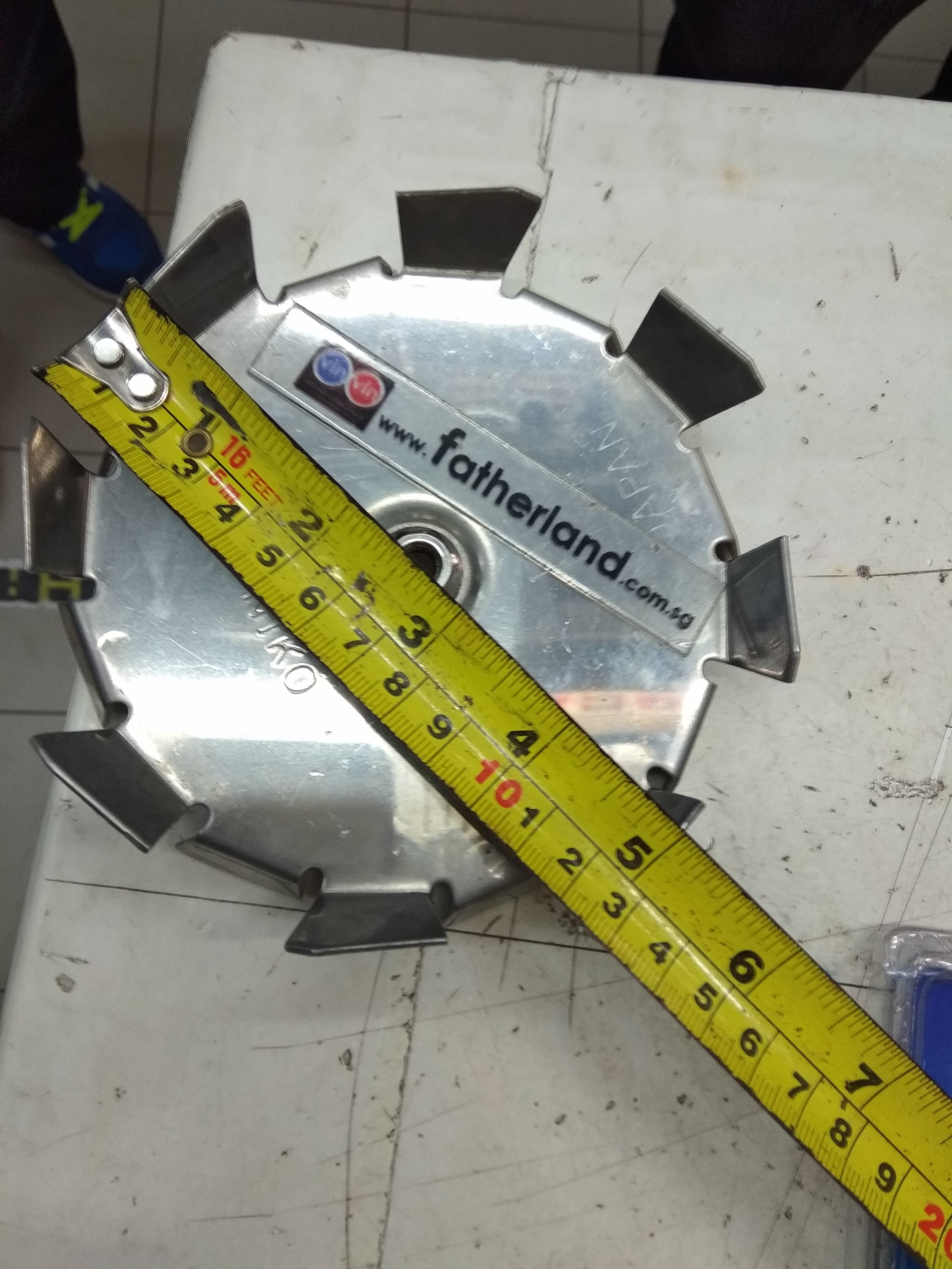 S/STEEL CEMENT MIXER PLATE 5" ( STAINLESS STEEL ) - www.fatherland.com.sg