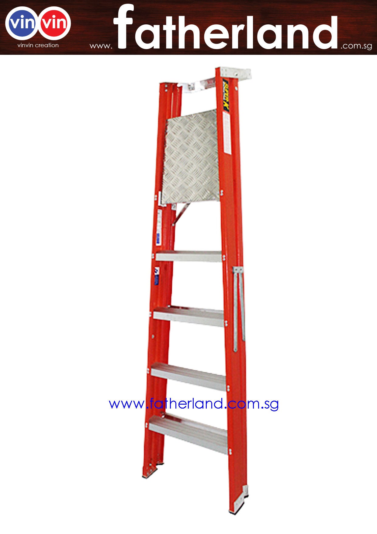 FIBREGLASS PLATFORM LADDER 11 Steps with Safety Chain - www.fatherland ...