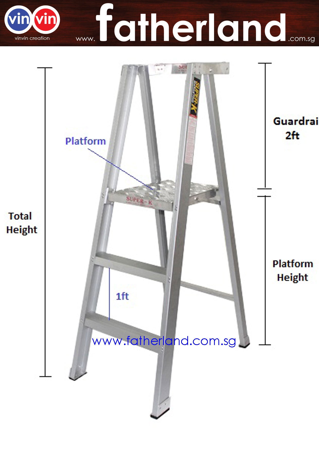 ALUMINIUM PLATFORM LADDER - www.fatherland.com.sg