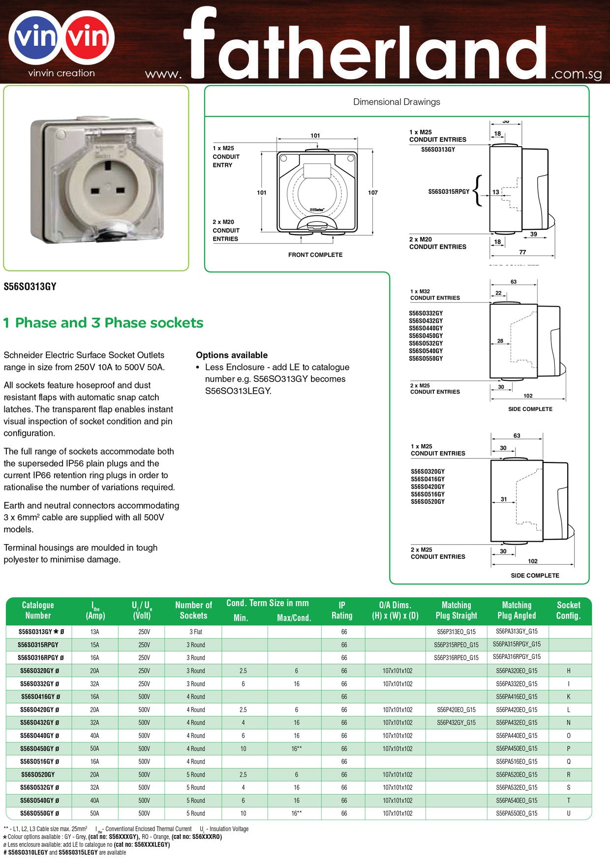 CLIPSAL 56SO313 SURFACE SOCKET OUTLETS - www.fatherland.com.sg