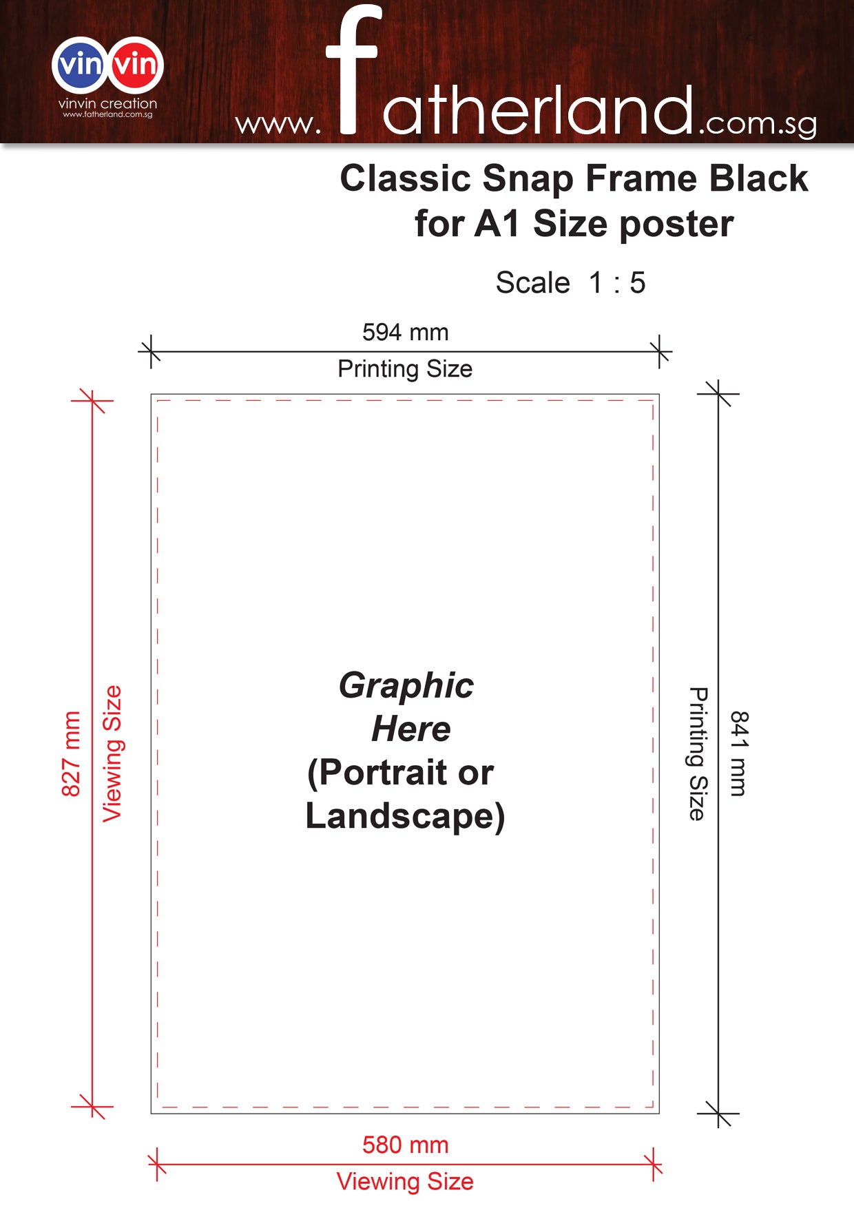 ALUMINIUM SNAP FRAME A1 ( BLACK ) - www.fatherland.com.sg