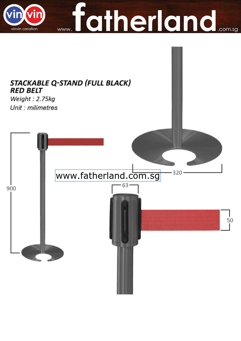 Stackable Q-Stand (Black) - Red Belt - www.fatherland.com.sg