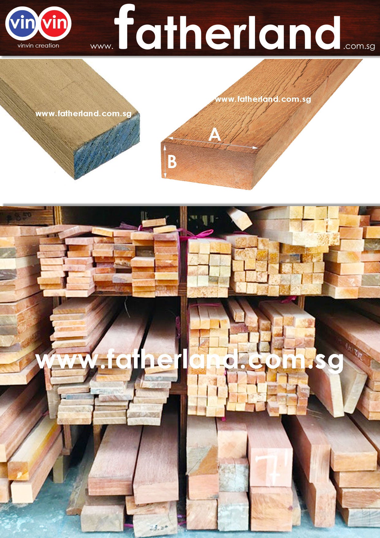 TIMBER WOOD 10 FT - www.fatherland.com.sg