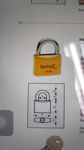 Papaiz 25mm Key Alike Padlock ( Made In Brazil ) - www.fatherland.com.sg
