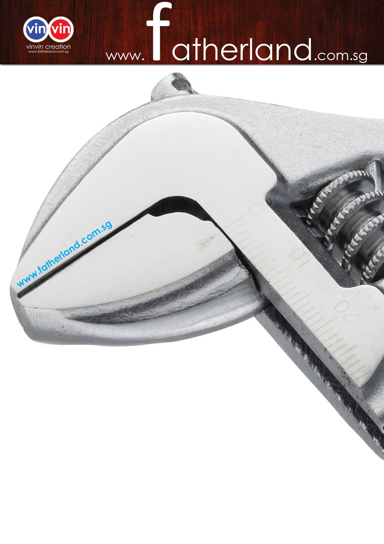 M10 ADJUSTABLE WRENCH WITH SCALE - www.fatherland.com.sg