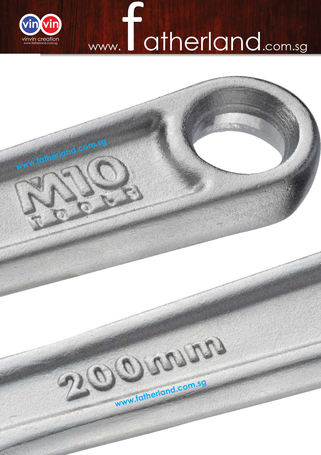 M10 ADJUSTABLE WRENCH WITH SCALE - www.fatherland.com.sg