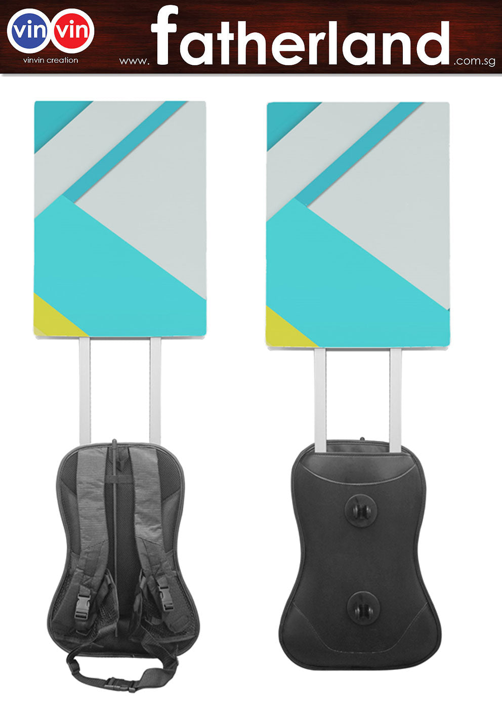 Man Pack Mobile Sign - A2 Size (Included) - www.fatherland.com.sg