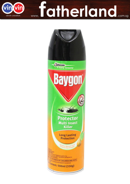 Baygon Protector Multi Insect Killer 500ML - www.fatherland.com.sg