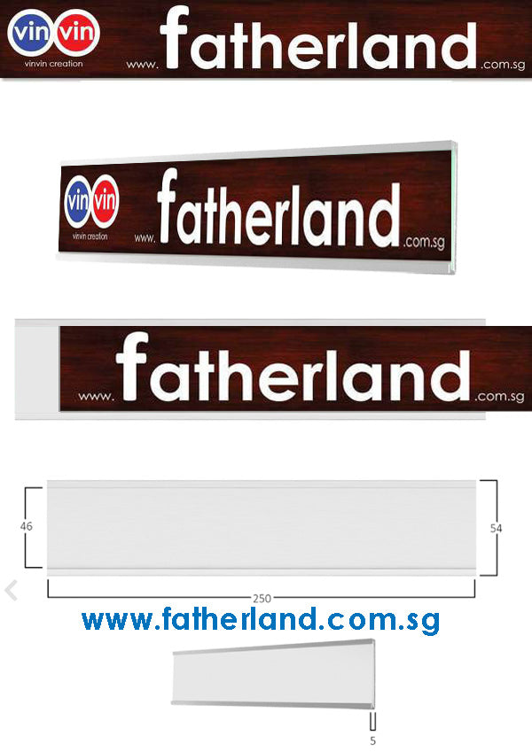 C-Channel Door Sign - 25cm x 5.4cm - www.fatherland.com.sg