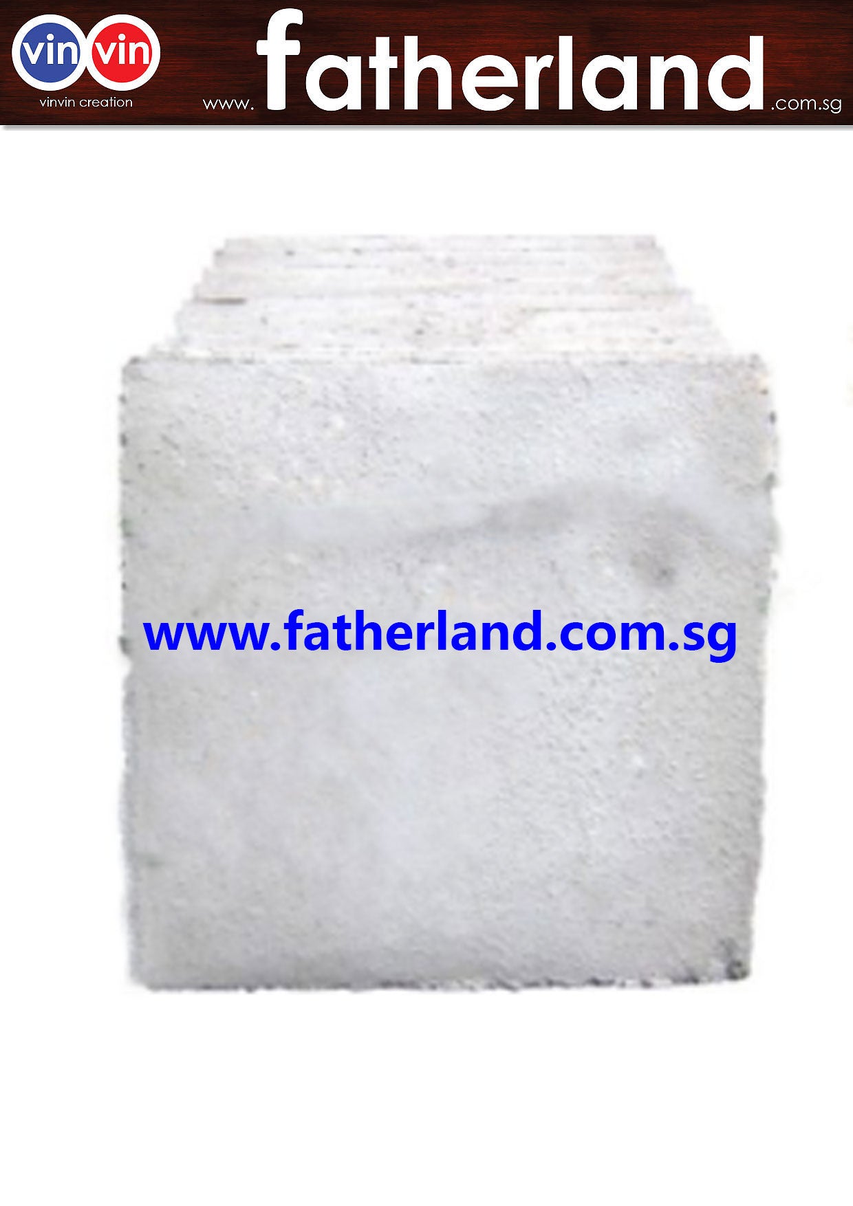 CONCRETE SLAB 600x300x50mm - www.fatherland.com.sg