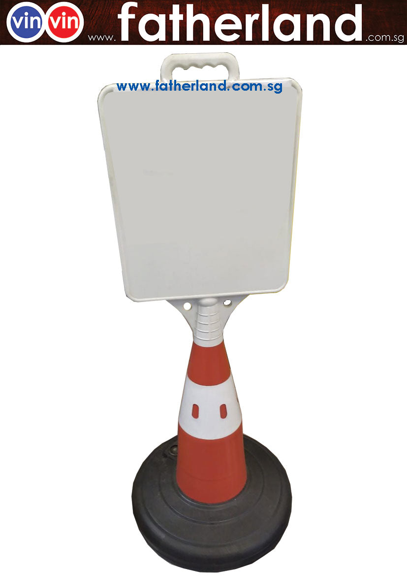 SAFETY CONE WITH SIGNAGE ( WATER BASE ) - www.fatherland.com.sg