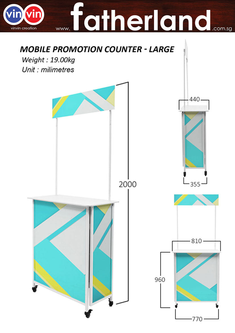 Mobile Promotion Counter -Large VIN-STL series - www.fatherland.com.sg