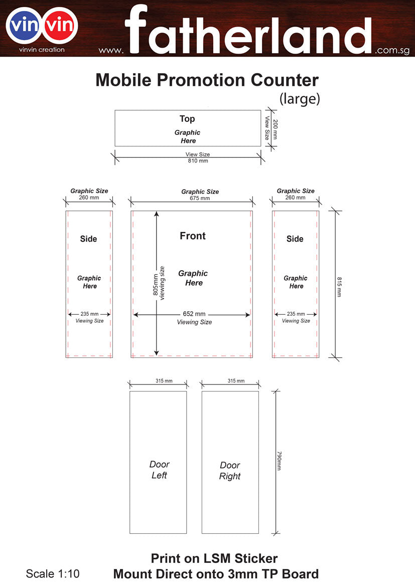 Mobile Promotion Counter -Large VIN-STL series - www.fatherland.com.sg