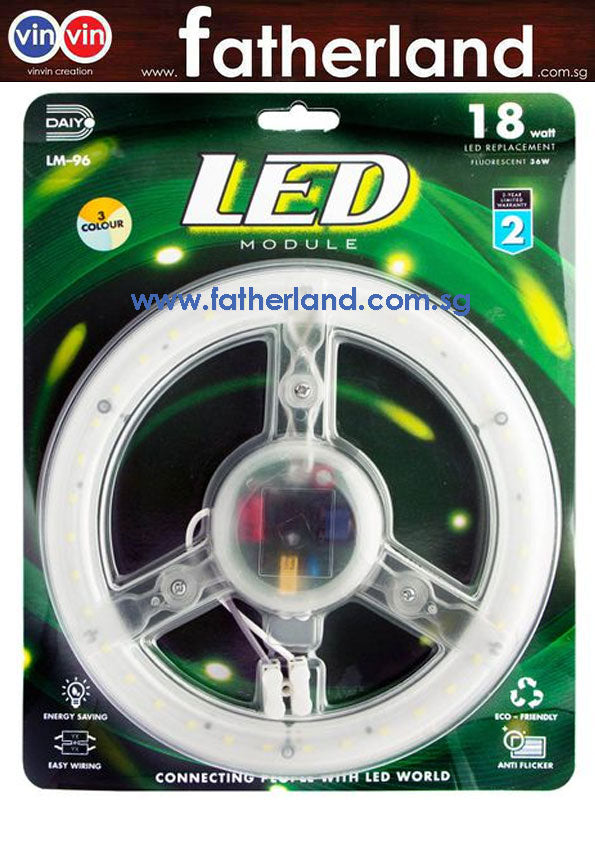 DAIYO LED MODULE / 180-250V/18W/6000K ( LM 96-DL ) - www.fatherland.com.sg
