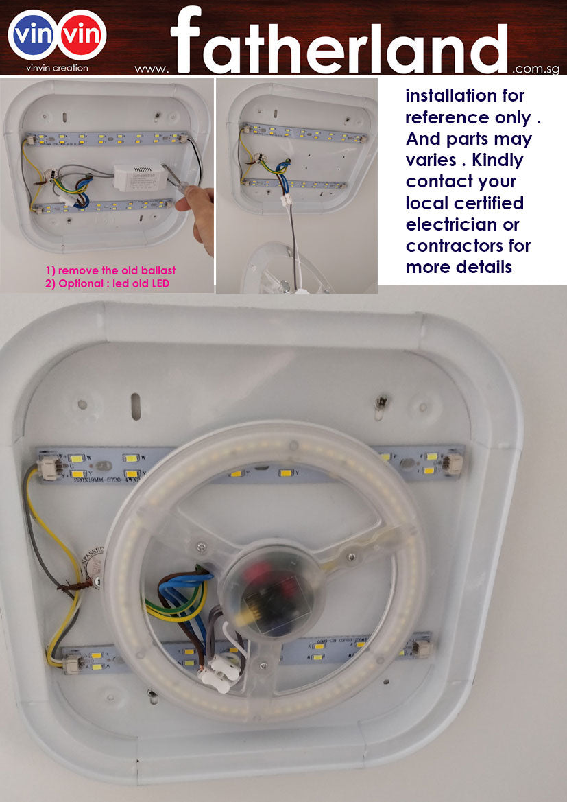 DAIYO LED MODEL /180-250V/24W 3 COLOUR ( LM-98- 3C) - www.fatherland.com.sg