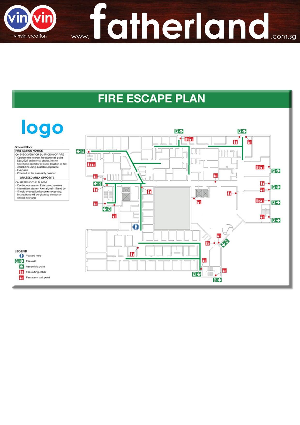 FIRE ESCAPE PLAN - www.fatherland.com.sg
