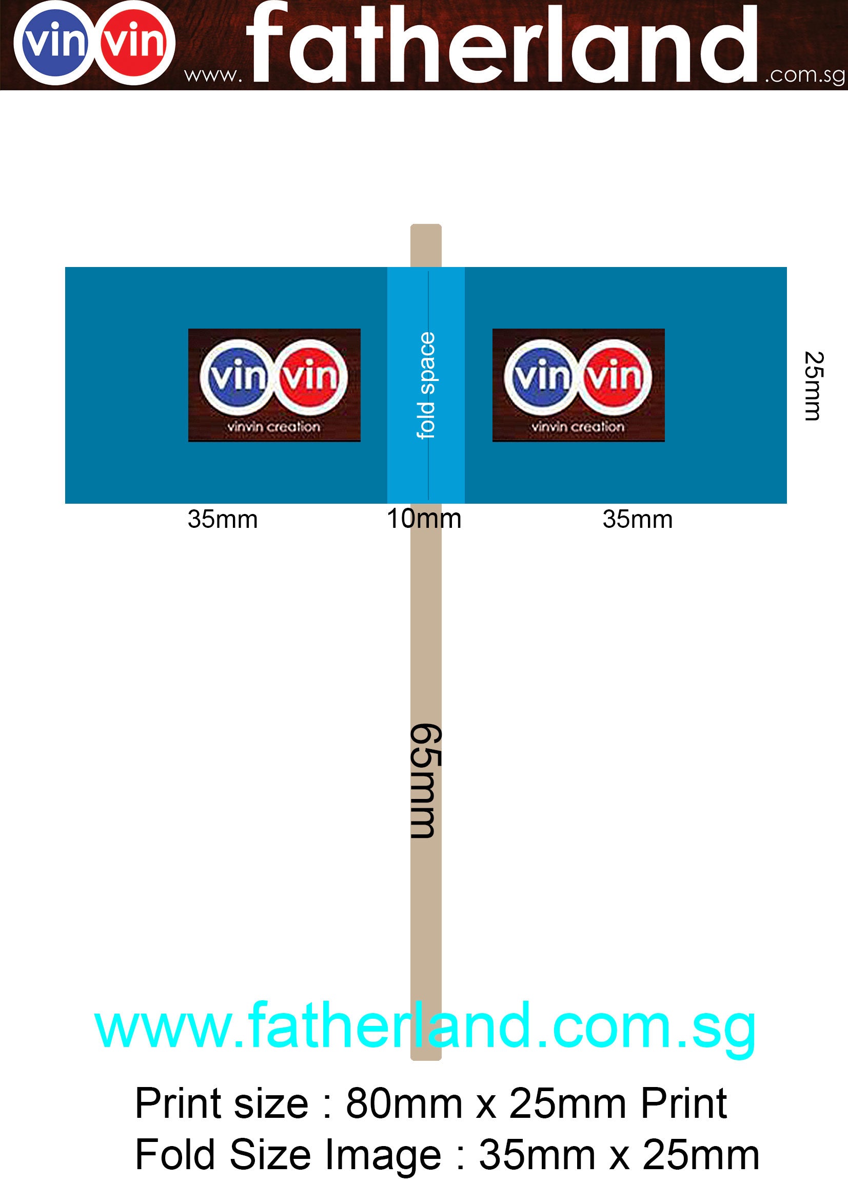 Food flag labels 12cm - www.fatherland.com.sg