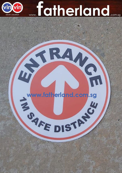 1 meter safe distancing label sticker Round Entrance - www.fatherland ...