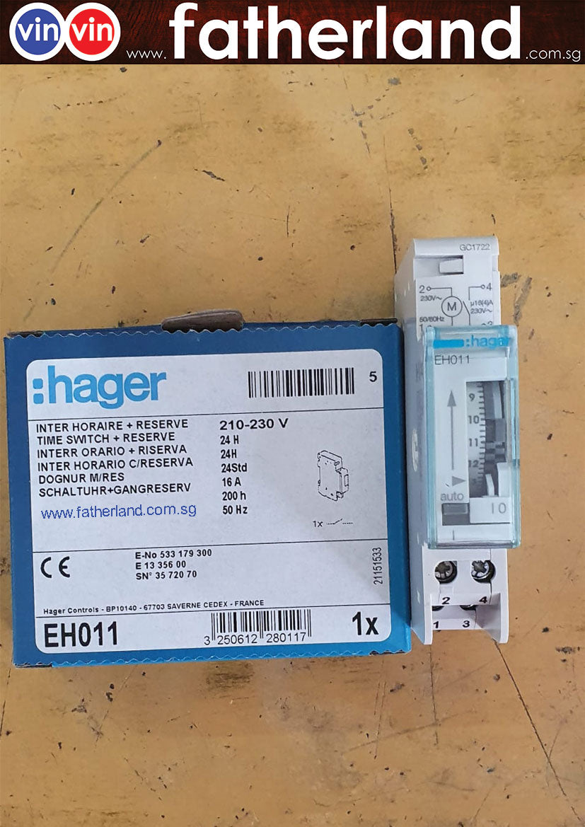 HAGER TIMER SWITCH EH011 - www.fatherland.com.sg